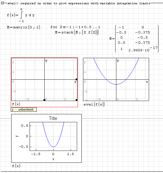 Problem? Definite integral with variable limits - SMath