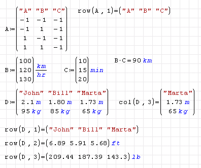 Matrices - SMath Studio Wiki